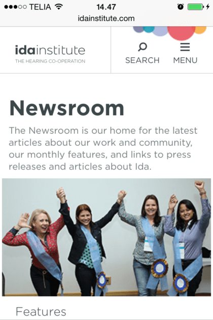 Ida Institute Redesigns Website to Optimize Mobile Access | The Hearing ...